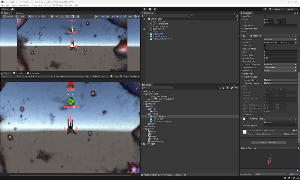 Creating Modular Powerup Systems 2D SpaceShooter | by Ameen Mohmand | Medium