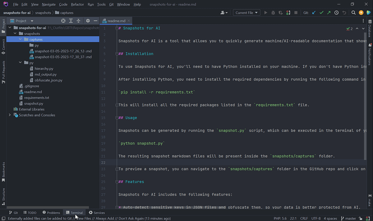 Snapshots.py for AI — Helping make ChatGPT a better coding assistant ...