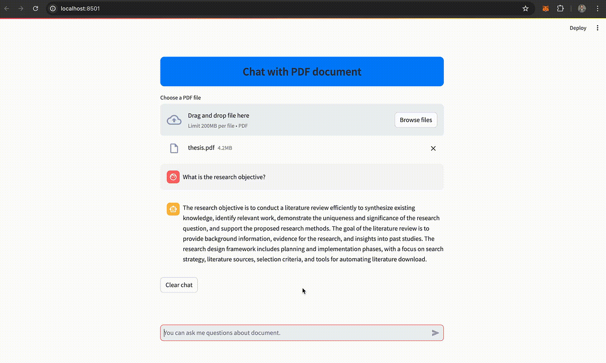 Building an AI-powered chatbot to chat with PDF document using LangChain and Streamlit | by Code ...