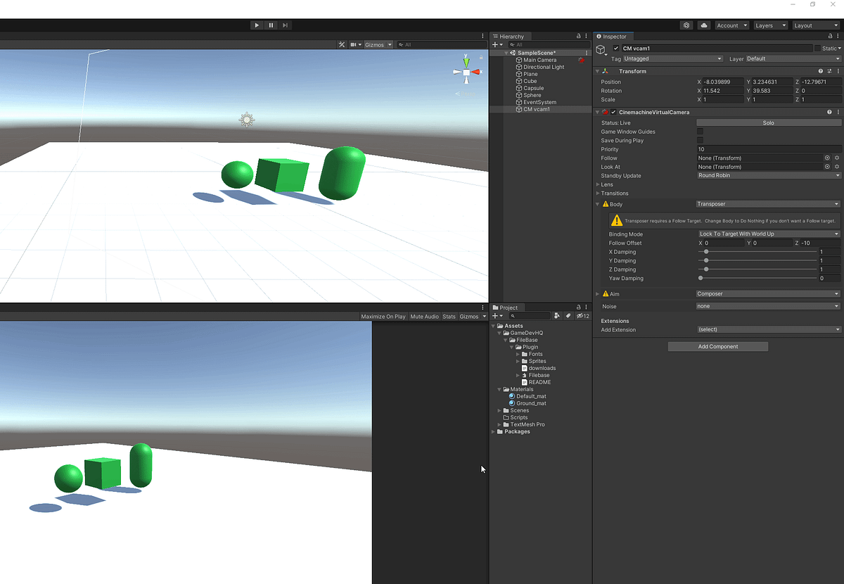 Unity Cinemachine— Aiming Features | by Luke Duckett | Medium