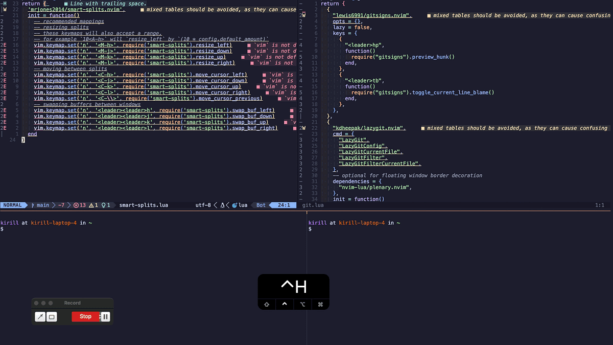 Neovim & Tmux Smart Navigation and Resizing on MacOS | by Kirill Karpov | Medium