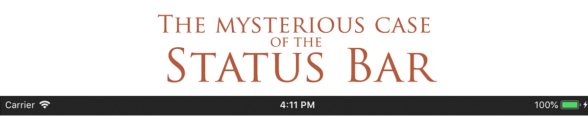 The Mysterious Case of the Status Bar | by craiggrummitt | Medium
