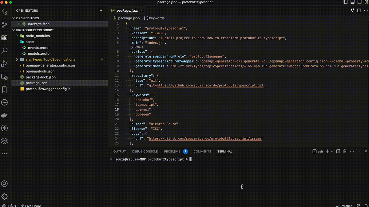 Protobuf to Typescript passing through a Openapi generator | by Ricardo Souza | Medium