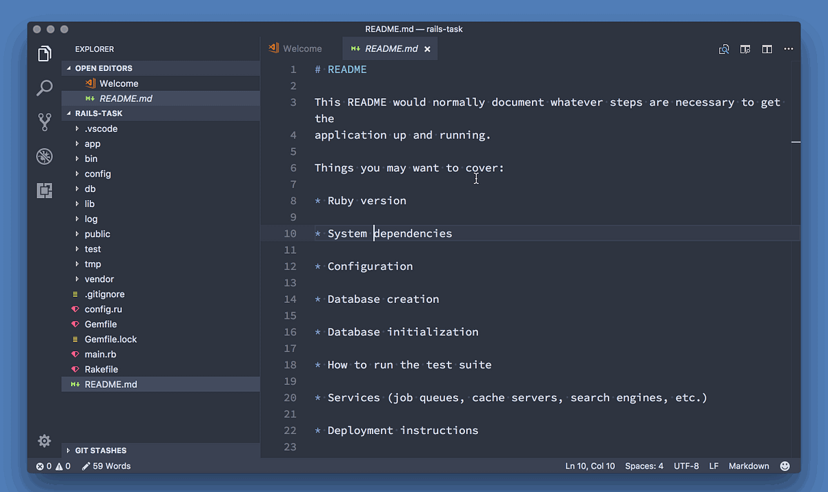 Rake task auto detection in VSCode | by rebornix | Hack Visual Studio Code | Medium