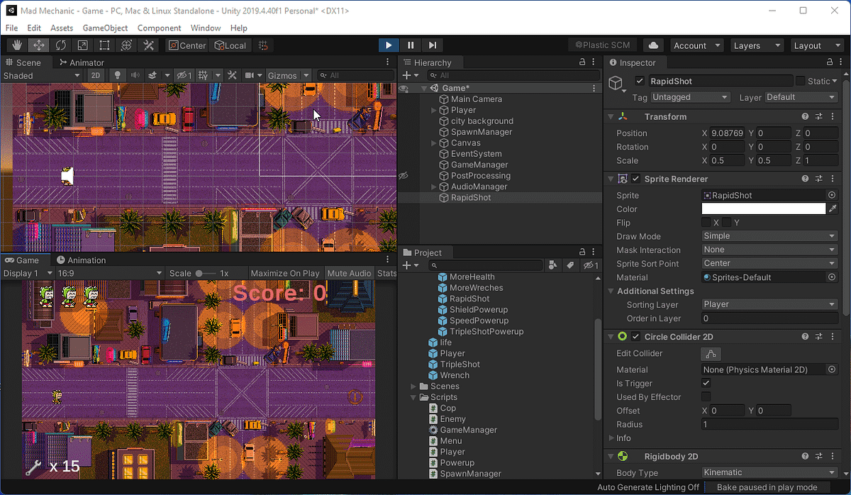 Day 38: Creating a Rapid Shot Powerup | by Paul Kantoski | Medium