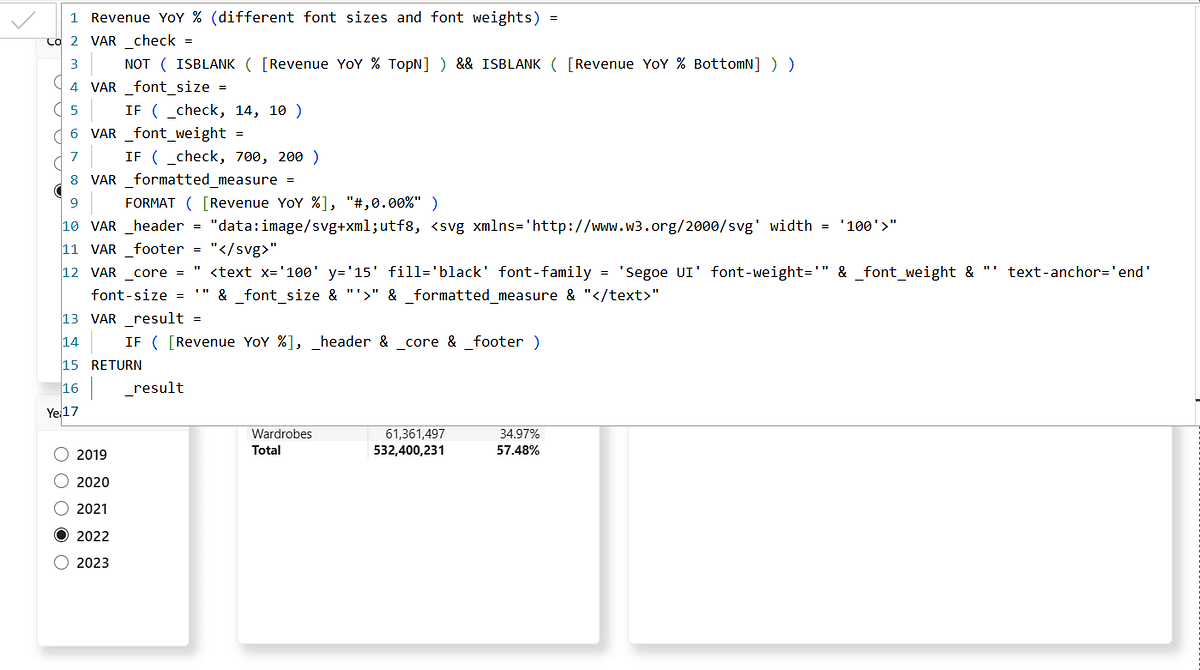 Power BI: Conditional formatting for font size and font weight. | by ...