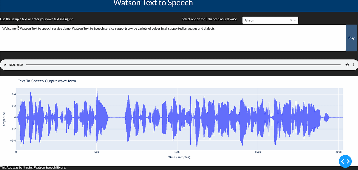 Control digital voice speech and pitch rate using the Watson Text to Speech (TTS) library | by ...