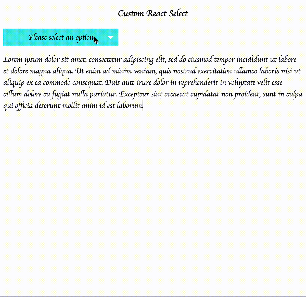 Creating Custom Select Component in ReactJS | by Swapnesh Sinha | Medium Creating Custom Select Component in ReactJS | by Swapnesh Sinha | Medium