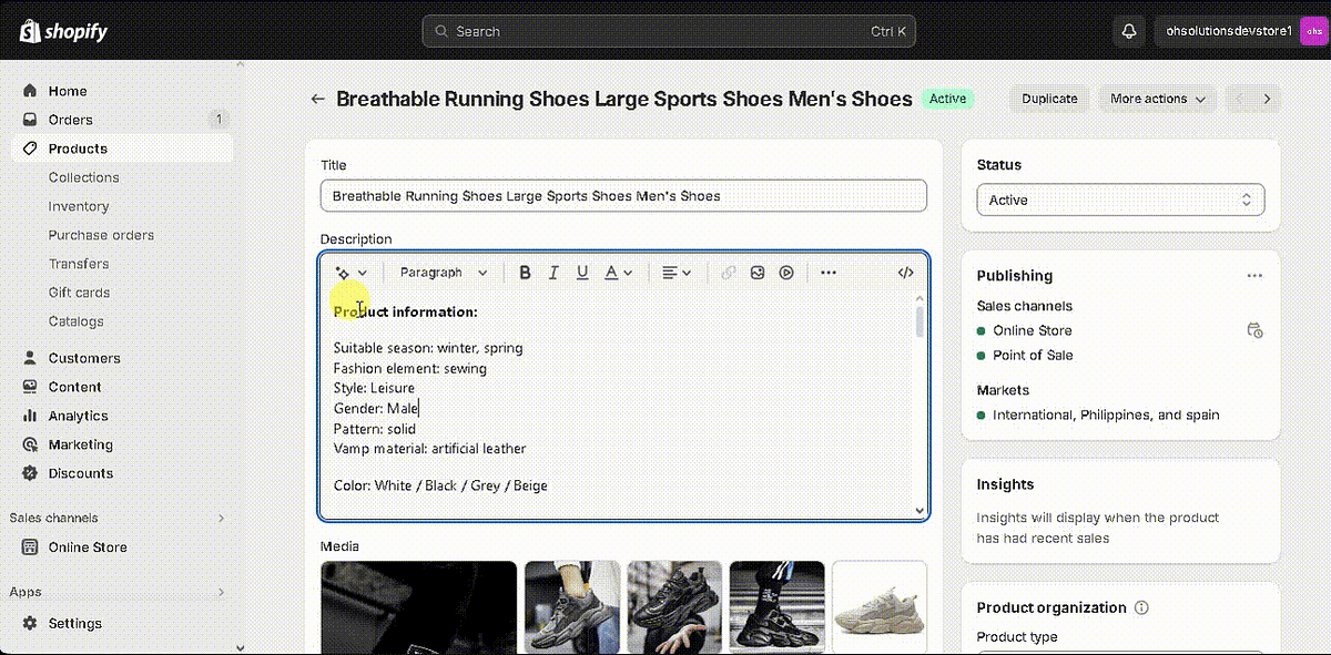 Setting up and getting to know the Vitals Product Description Tabs app ...