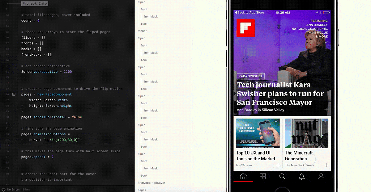Recreate Flipboard’s iconic page-flipping motion in Framer. | by ...