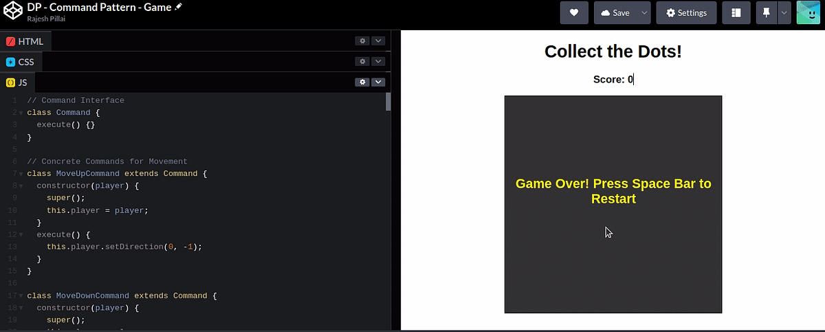 JavaScript Design Pattern — Command Pattern — 10 + Examples | by Rajesh Pillai | Level Up Coding