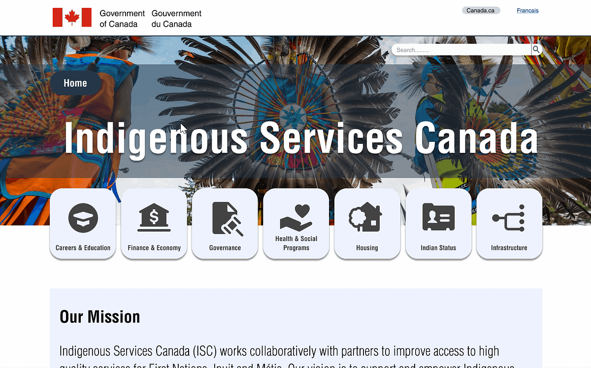 Indigenous Services Canada Redesign | by Molly McCleary | Medium