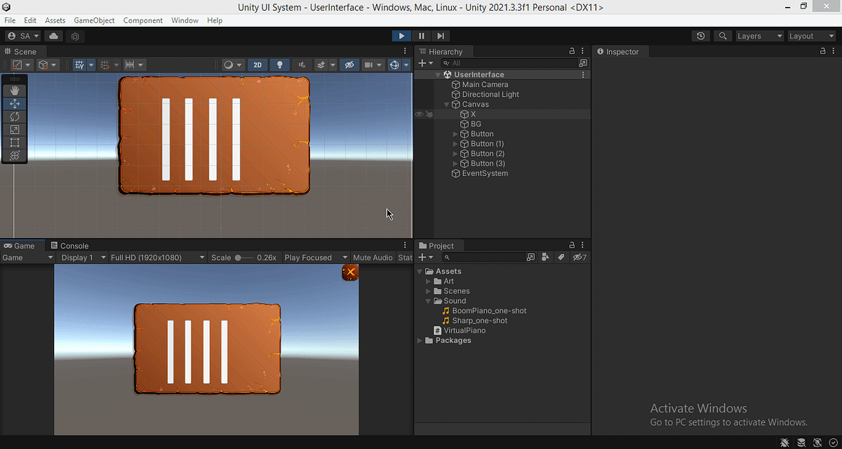How I made a virtual piano in Unity | by Suleiman Abdullah | Medium