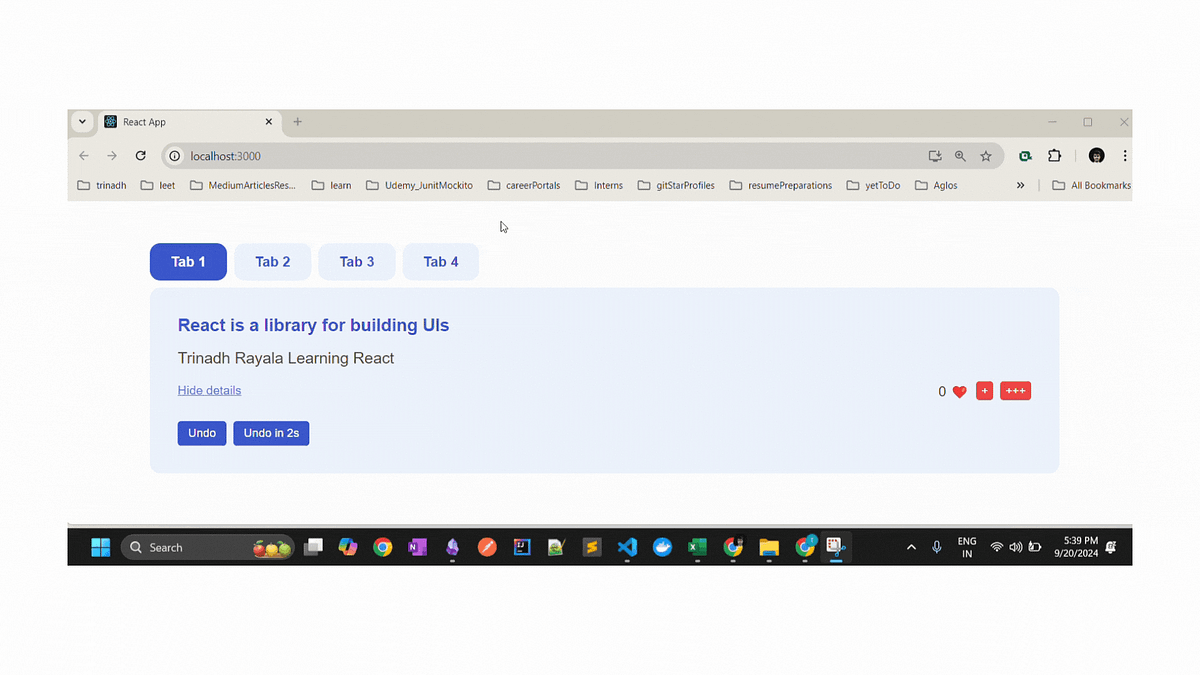 Understanding React 17 Vs React 18 A Guide With A Tabbed Interface Example By Trinadh Rayala