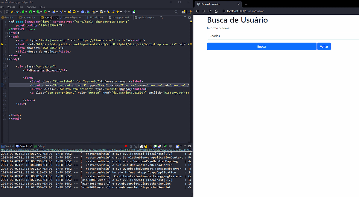 Projeto Java Spring Boot com auto restart + browser live reload | by Chlima | Medium