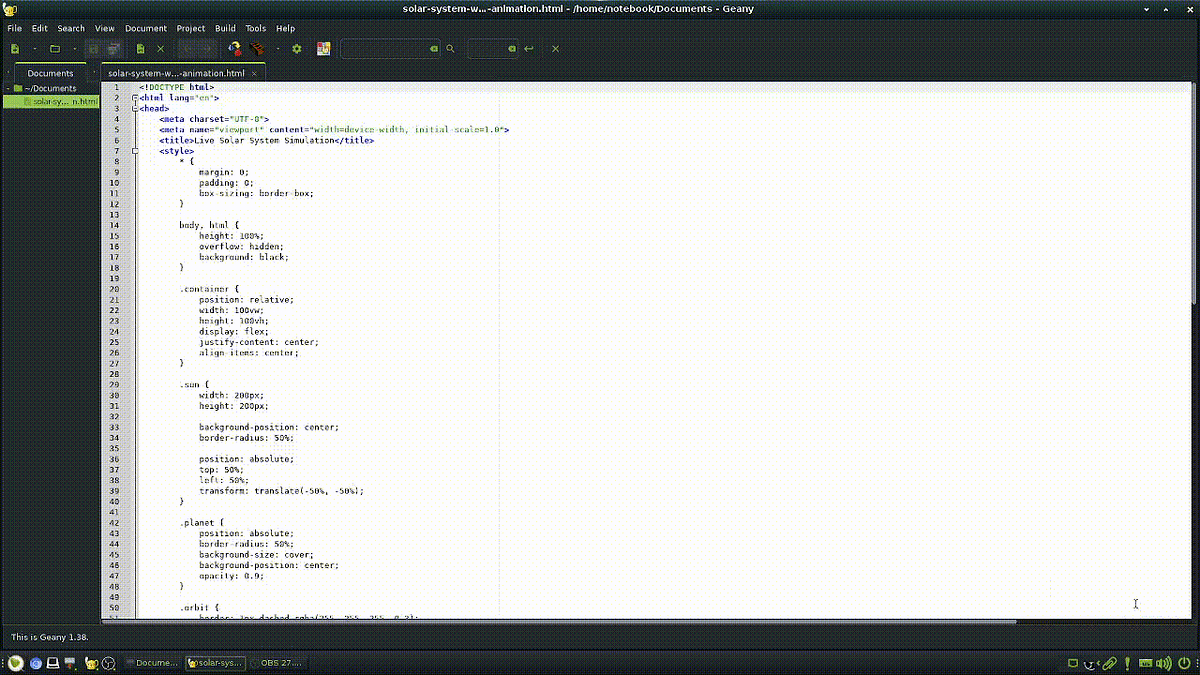 Create Solar System Like animation with HTML CSS and JavaScript | by Mashiur Rahman | Oct, 2024 ...