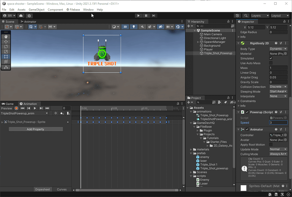 Learning with Unity; animating my first sprite - ben riffe - Medium