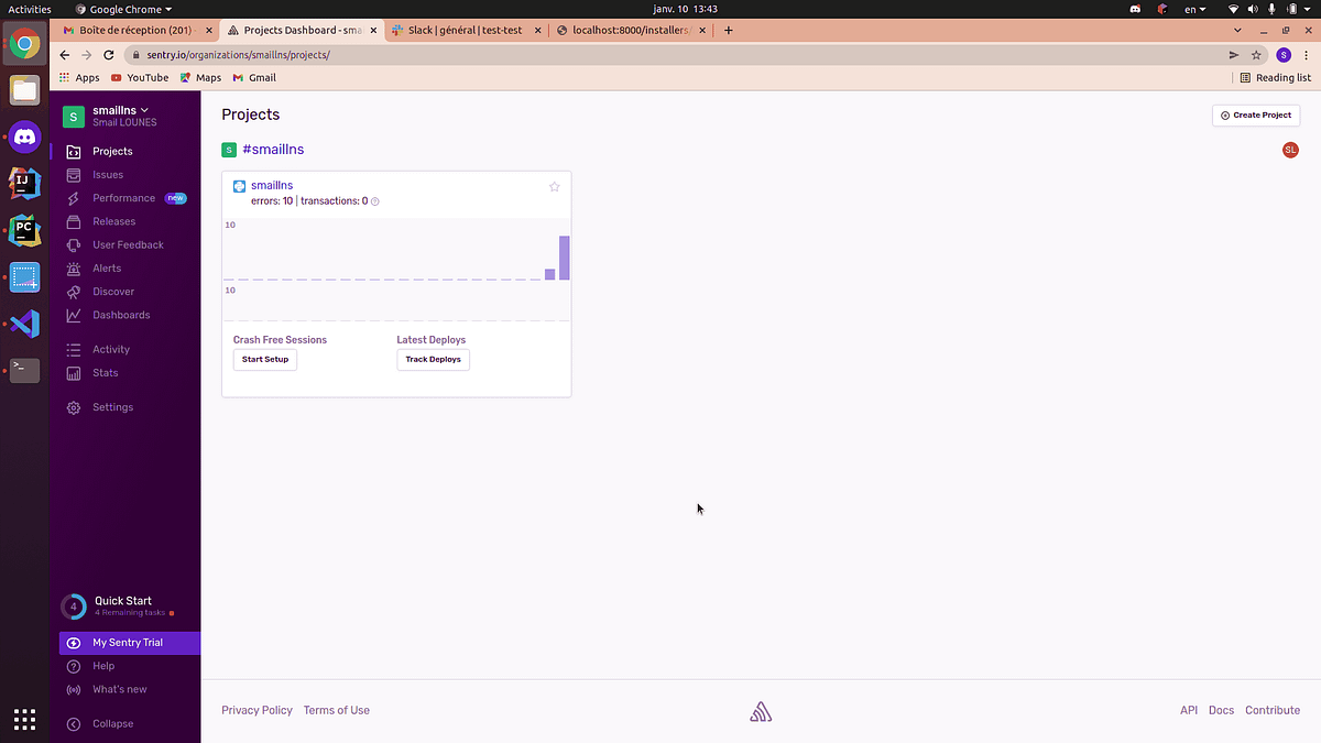 Integrate Sentry with Slack within 90 seconds - Smail Lounes - Medium
