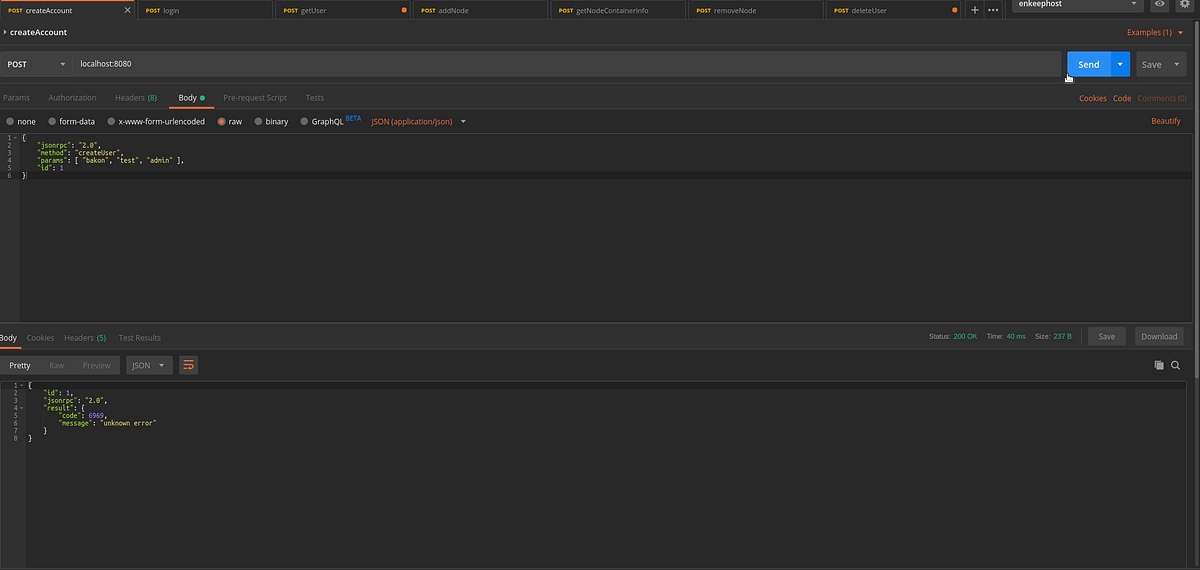 Intro and running enAPI. enApi is a Json-RPC 2.0 based api… | by bakon ...