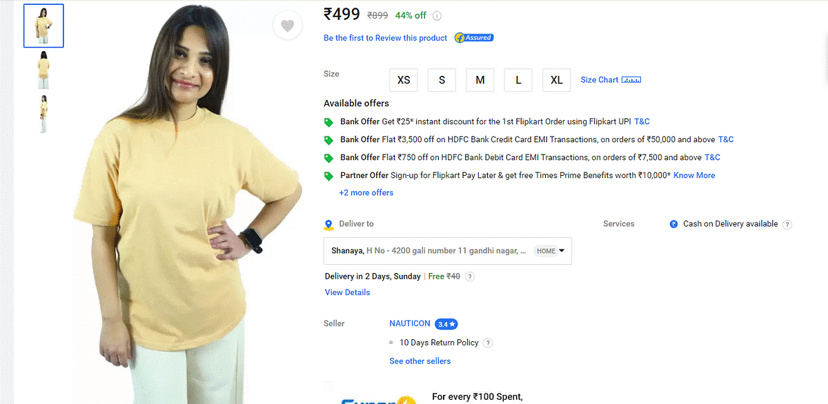 Nauticon Women Solid Round Neck Pure Cotton Beige T-Shirt RS-499 ...