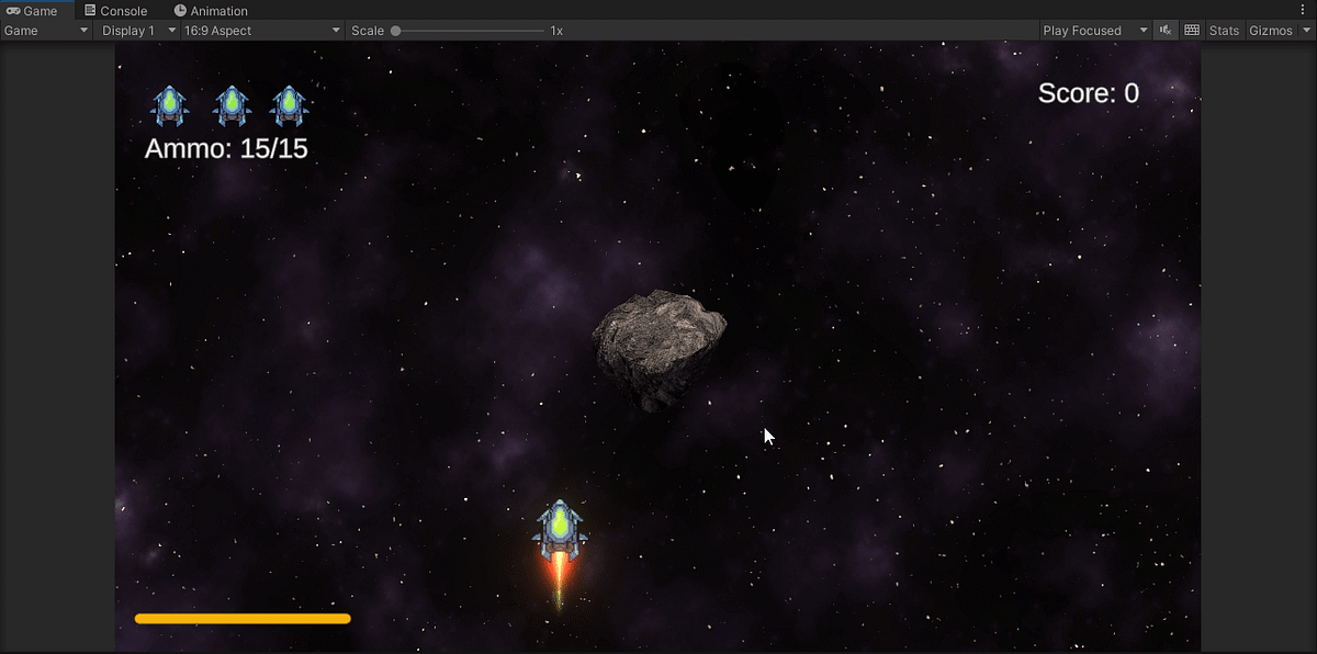 Day 27: Unity 2D Game Development: Adding Thrusters | by Joshua Petta | Medium