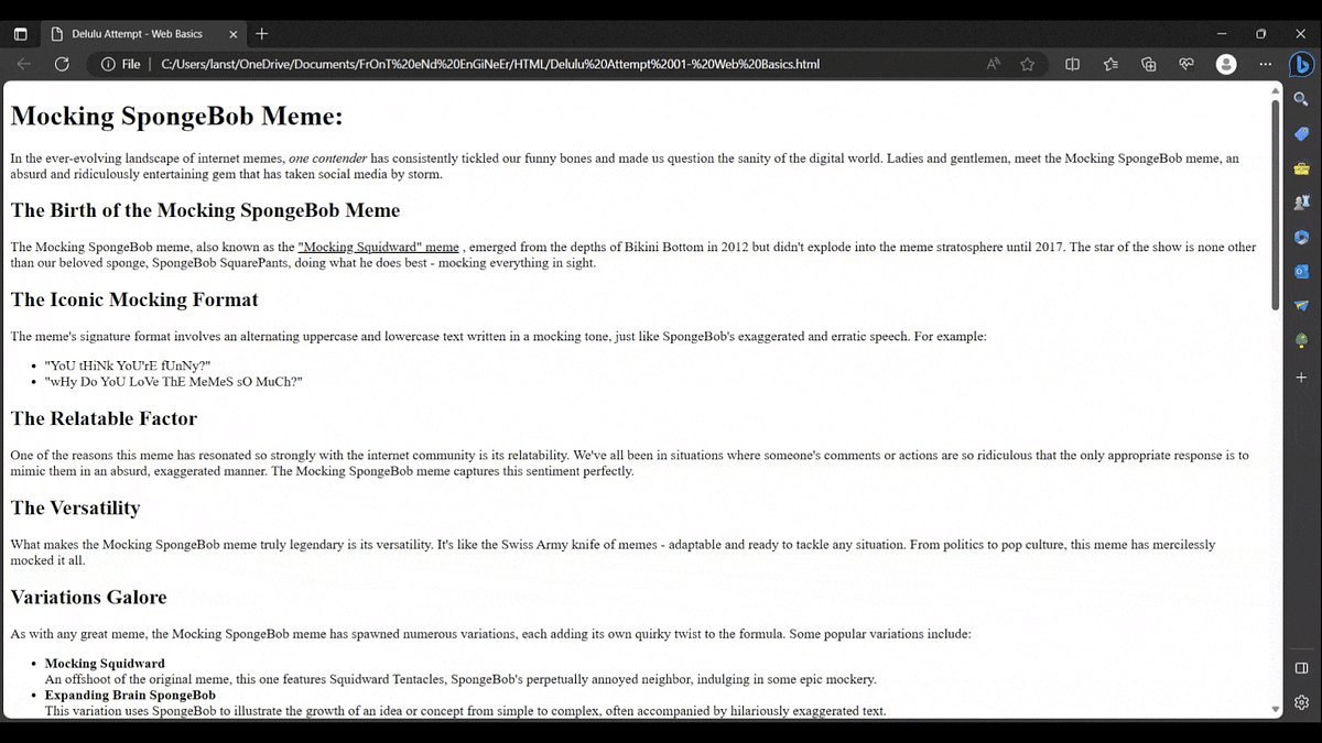 Delulu Attempts #1 — Basic HTML Website - Lynn Duong | Aspiring SOC ...