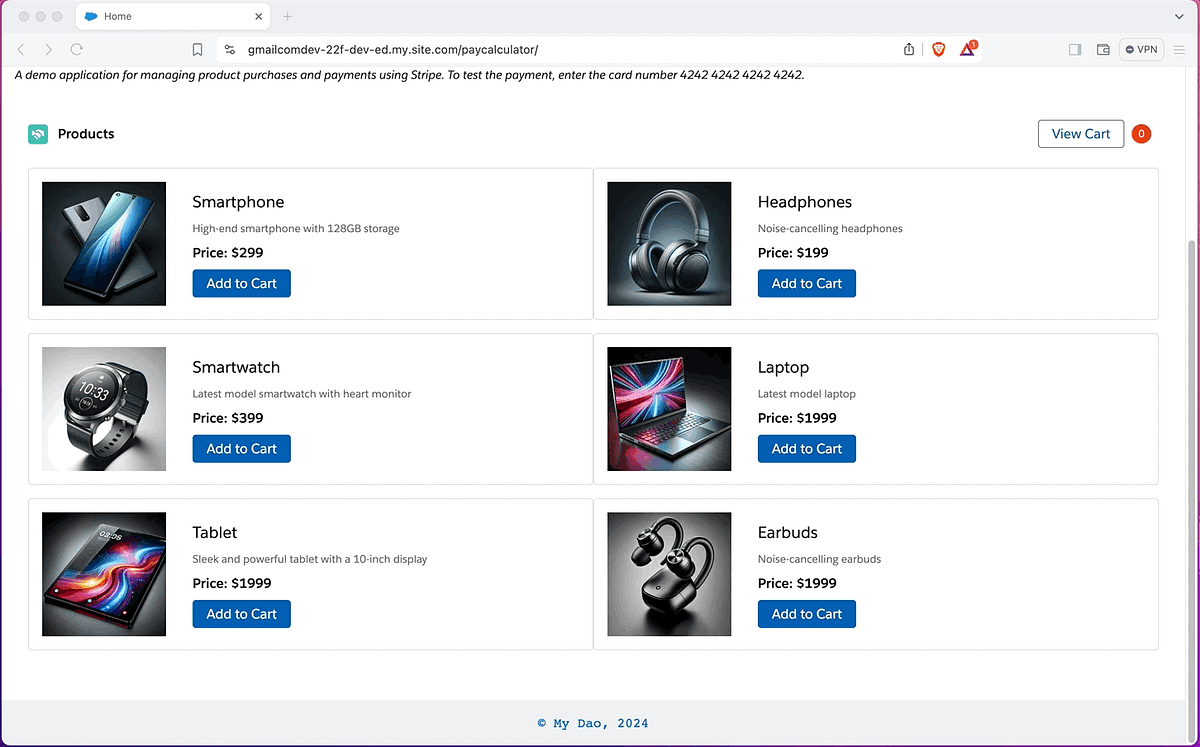 Salesforce Stripe Integration For An E Commerce Process Using Lwc My