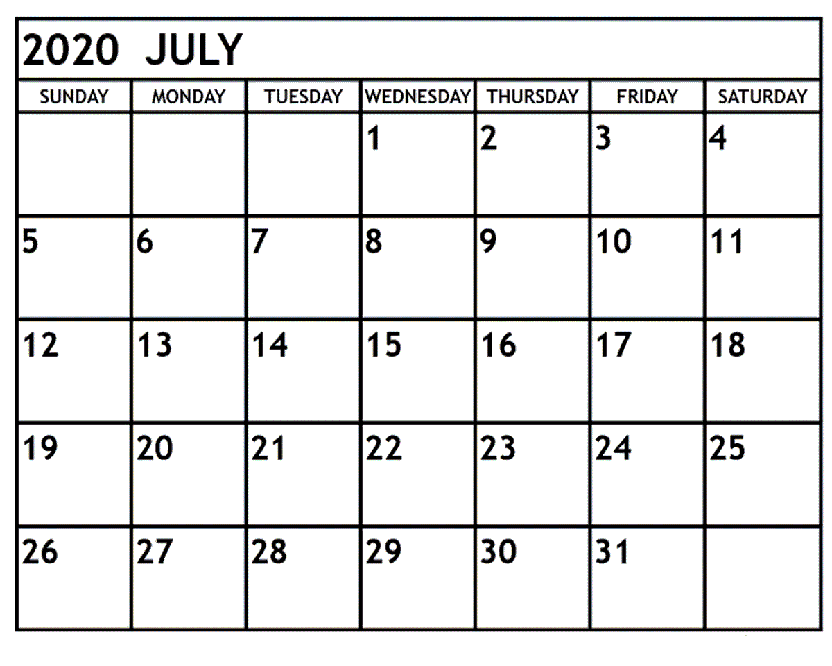 July 2020 Calendar With Holidays USA Canada | by CalendarWishesImages ...