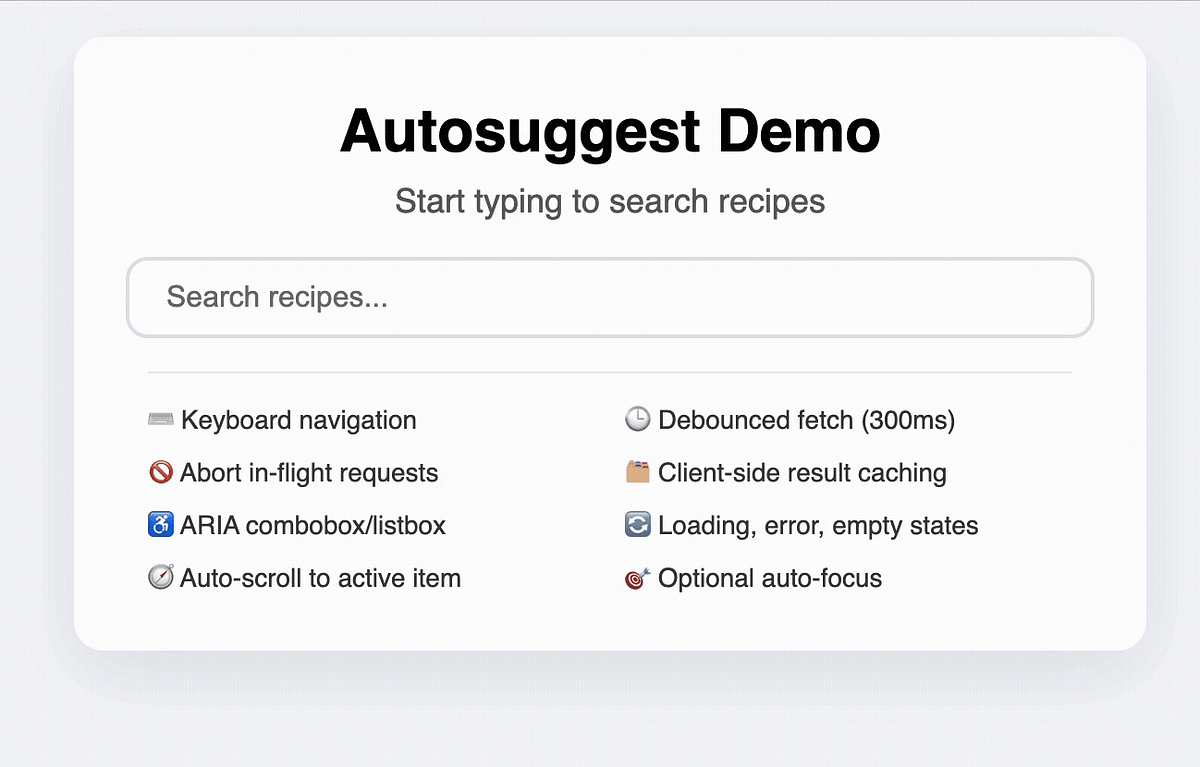 React Machine Coding Interview Guide: AutoSuggest Component | by Sanjeev Singh | Sep, 2025 | Medium