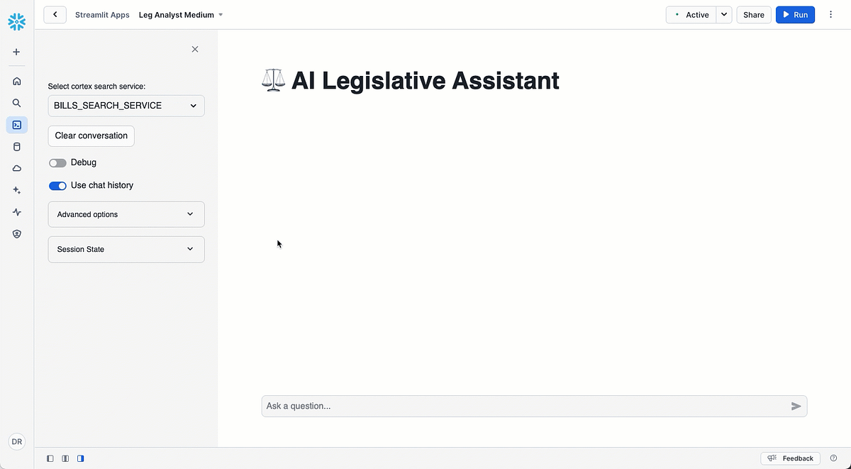 Snowflake Cortex-Powered Legislative Assistant | by Daria Rostovtseva ...