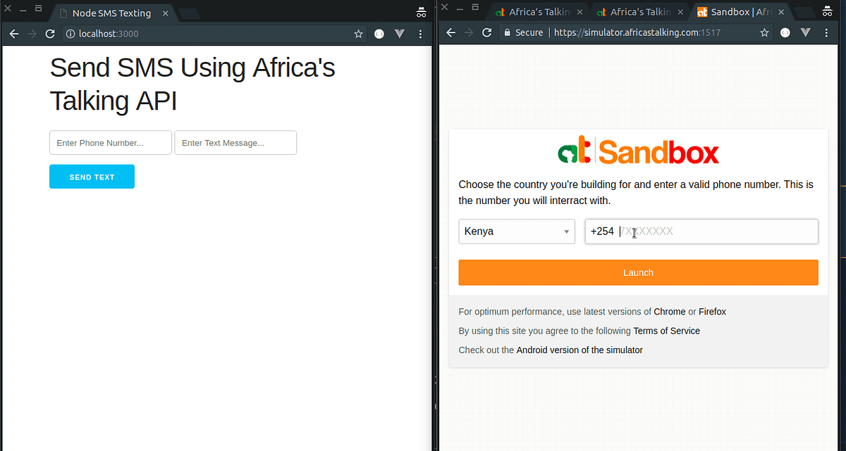 Sending SMS Using Node.js, Express & Africa’s Talking SMS API | by ...