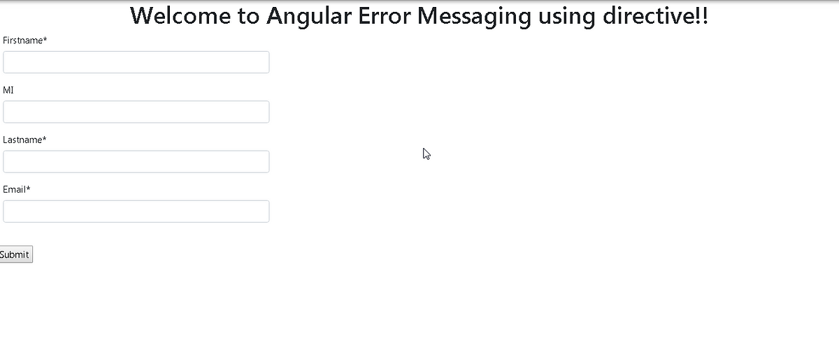 Angular Validation Error Messages display using directives! | by Sri M ... Angular Validation Error Messages display using directives! | by Sri M ...