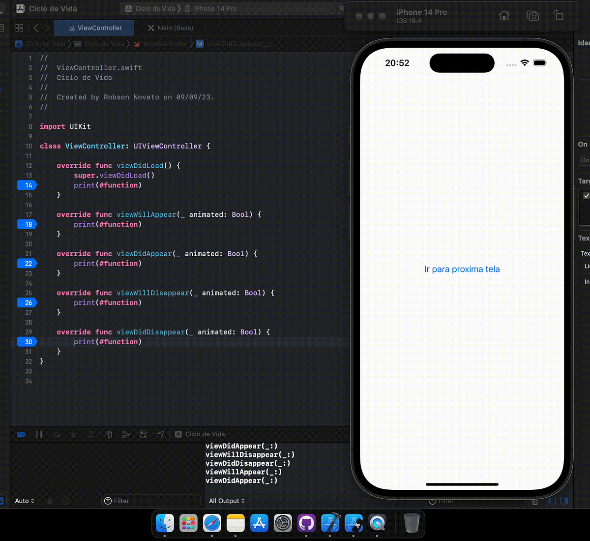 Como funciona o ciclo de vida de uma ViewController em um app iOS, Swift (LIFECYCLE) | by Robson ...