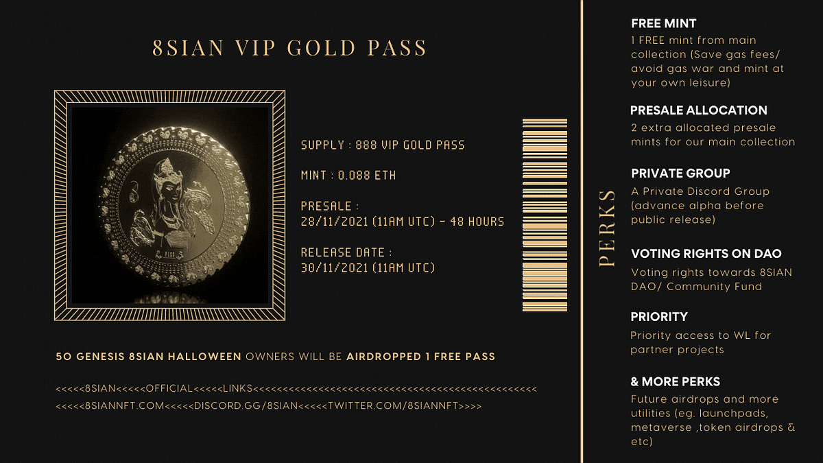 8SIAN VIP GOLD Pass Announcement. Dear 8SIAN Fam, | by 8SIAN | Medium