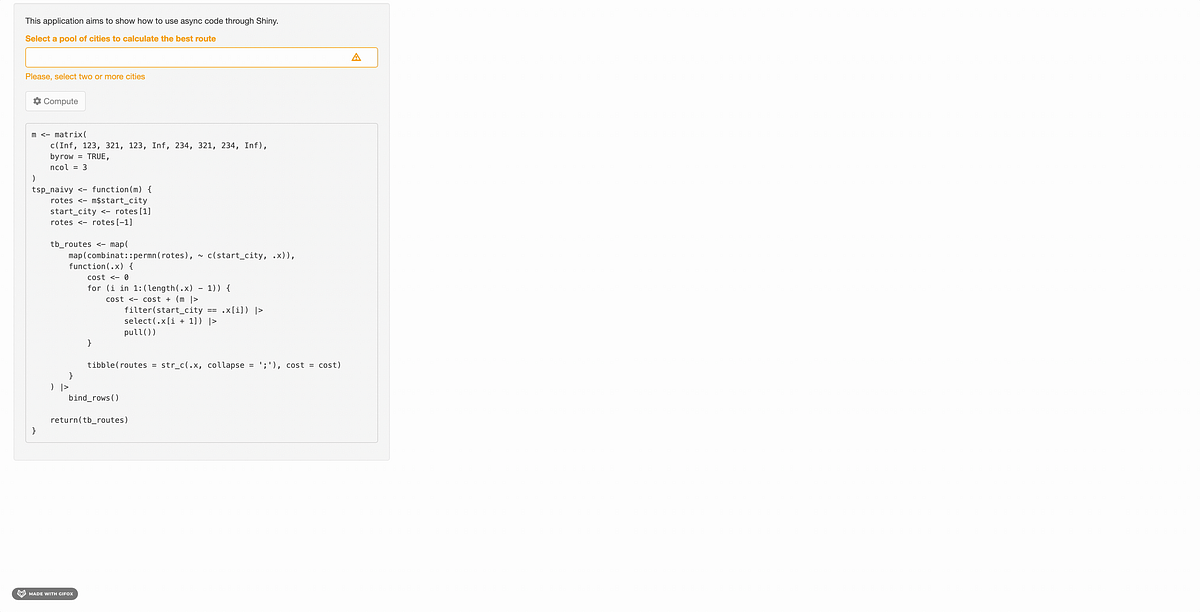 Async programming in Shiny plus Spinners | by Andryas Wavrzenczak | Medium