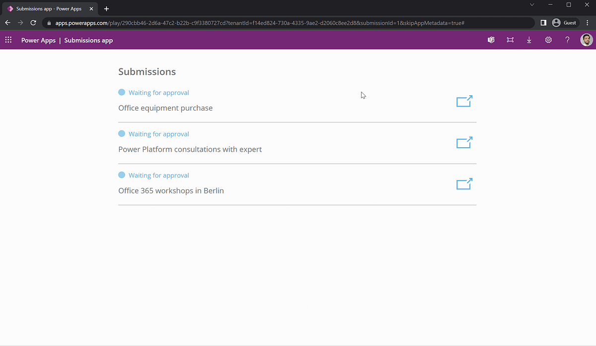 Power Apps — how to add “open in the new tab” button to list items | by ...