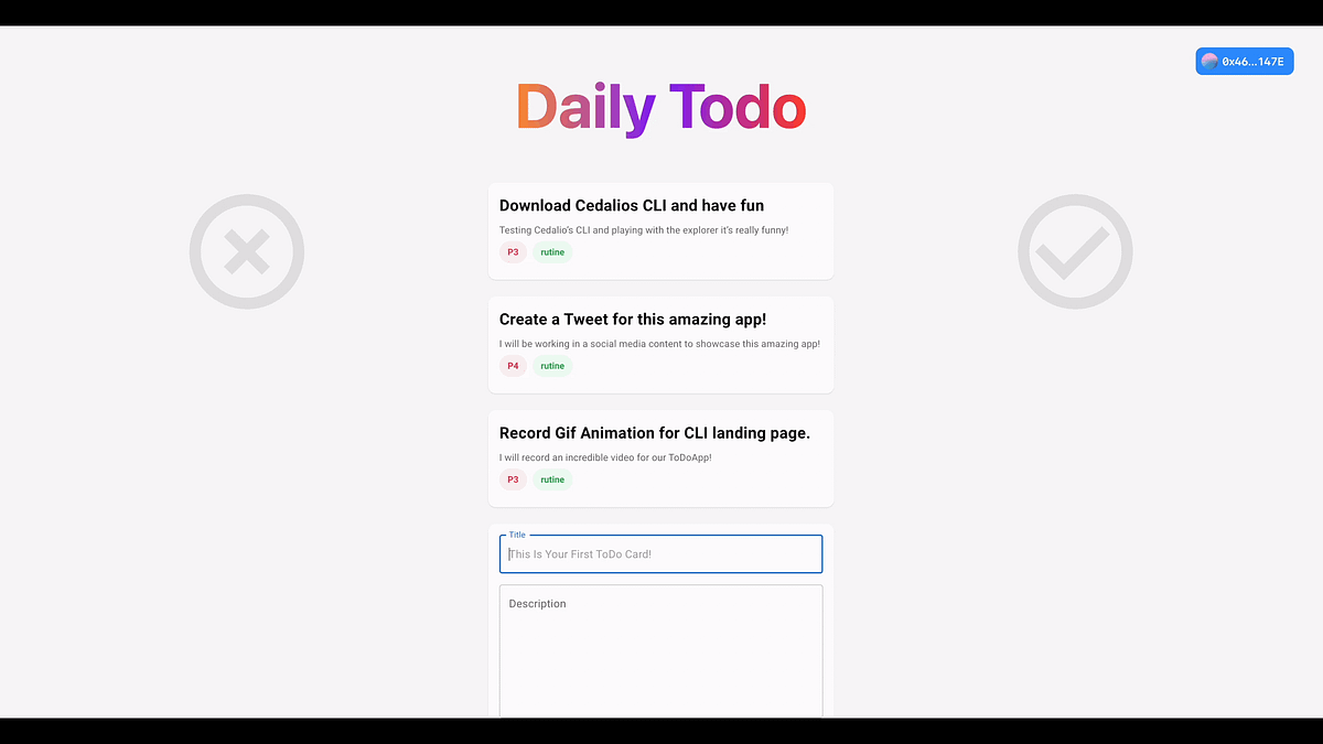 How to create a To-Do dApp using Vercel + Cedalio | by Cedalio | Medium