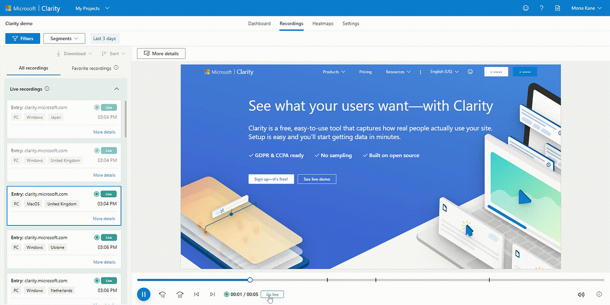 Microsoft Clarity for an enhanced website user experience | by Roger ...