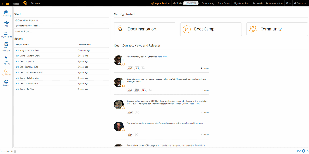 Algorithm Lab 2.0. The Algorithm Lab is now more powerful… | by QuantConnect | Medium