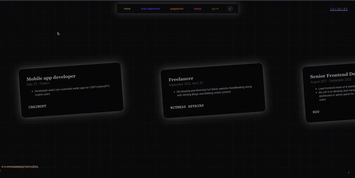Developing My Coolest Portfolio. All I need is Tailwind CSS + GSAP npm ...