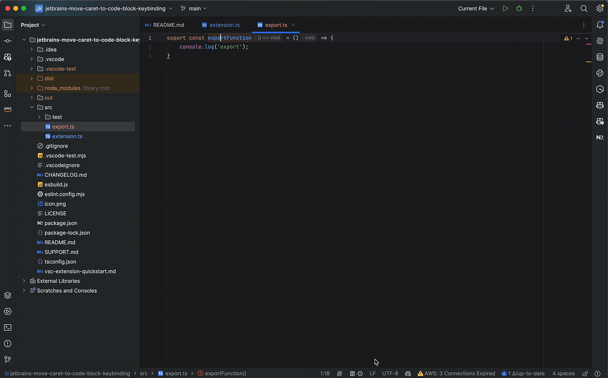 VS Code Extension: JetBrains Move Caret to Code Block Keybinding | by Tal Kleiner | Apr, 2025 ...