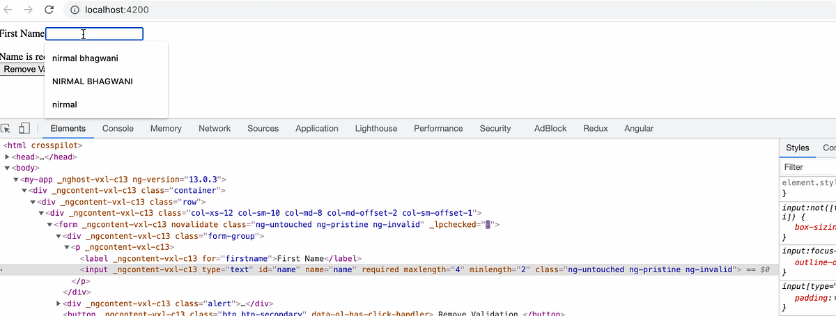 Dynamically enable/disable form validators with angular 13 | by Nirmal Bhagwani | Medium