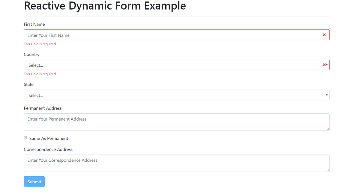New way to build Dynamic Reactive Form In Angular | by Ajay Ojha | Medium