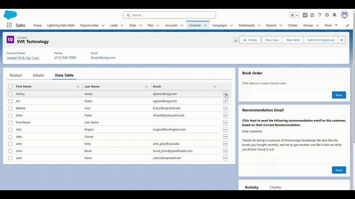 Getting Started With Lighting Data Table And Lighting Data Table Row Actions Lwc By Salesforce 4978