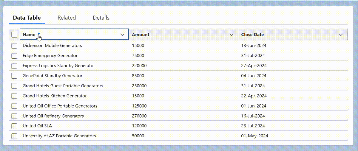 Lightning Data Table Sorting: Client & Server Side | Medium Lightning Data Table Sorting: Client & Server Side | Medium