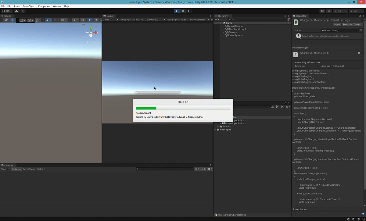 Creating A Progress Bar w/ New Unity Input system | by Suleiman Abdullah | Medium