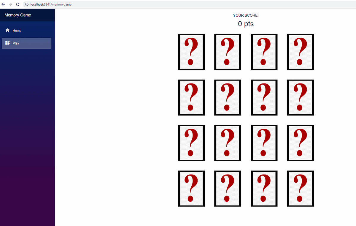 Creating a memory game using Blazor WebAssembly App C# and .Net6 | by Fábio de Paula Silva | Medium