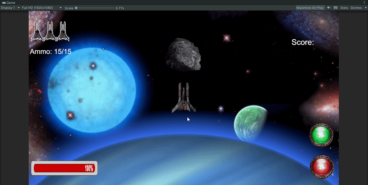 Day 95: 2D Space Shooter Clean-up Part 25 (Adding U/I Elements for inherent Player attacks ...