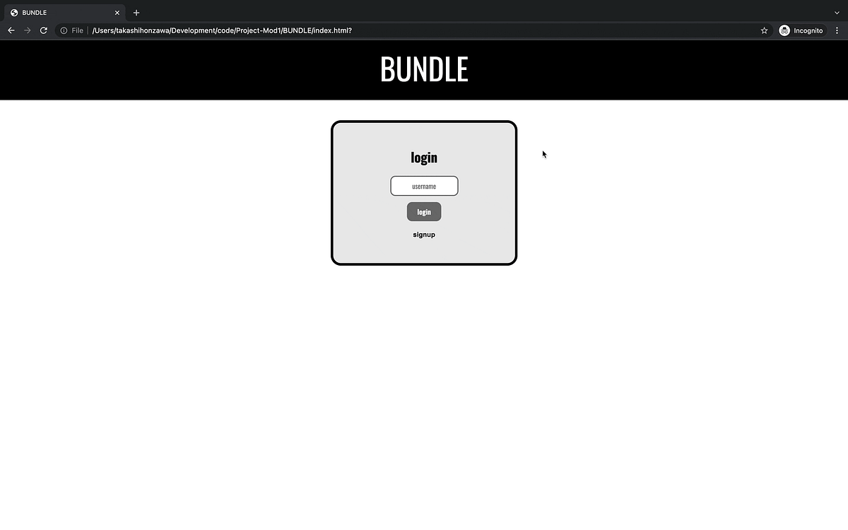BUNDLE, my first SPA project. For my phase 1 project for Flatiron… | by Takashi Honzawa ...