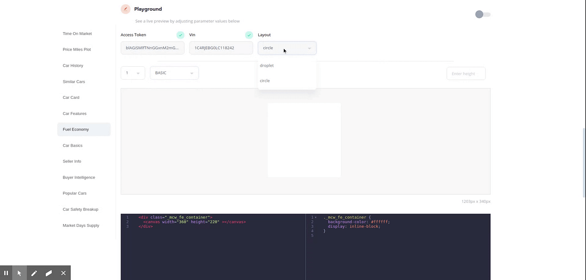 Marketcheck Widgets Playground — How to use? | by Rohit Lalwani | Marketcheck APIs | Medium